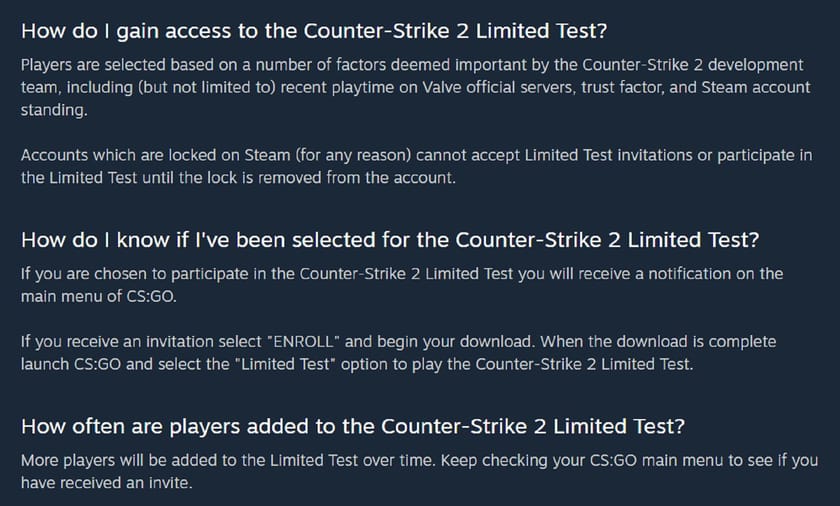 How to check for CS2 beta access?
