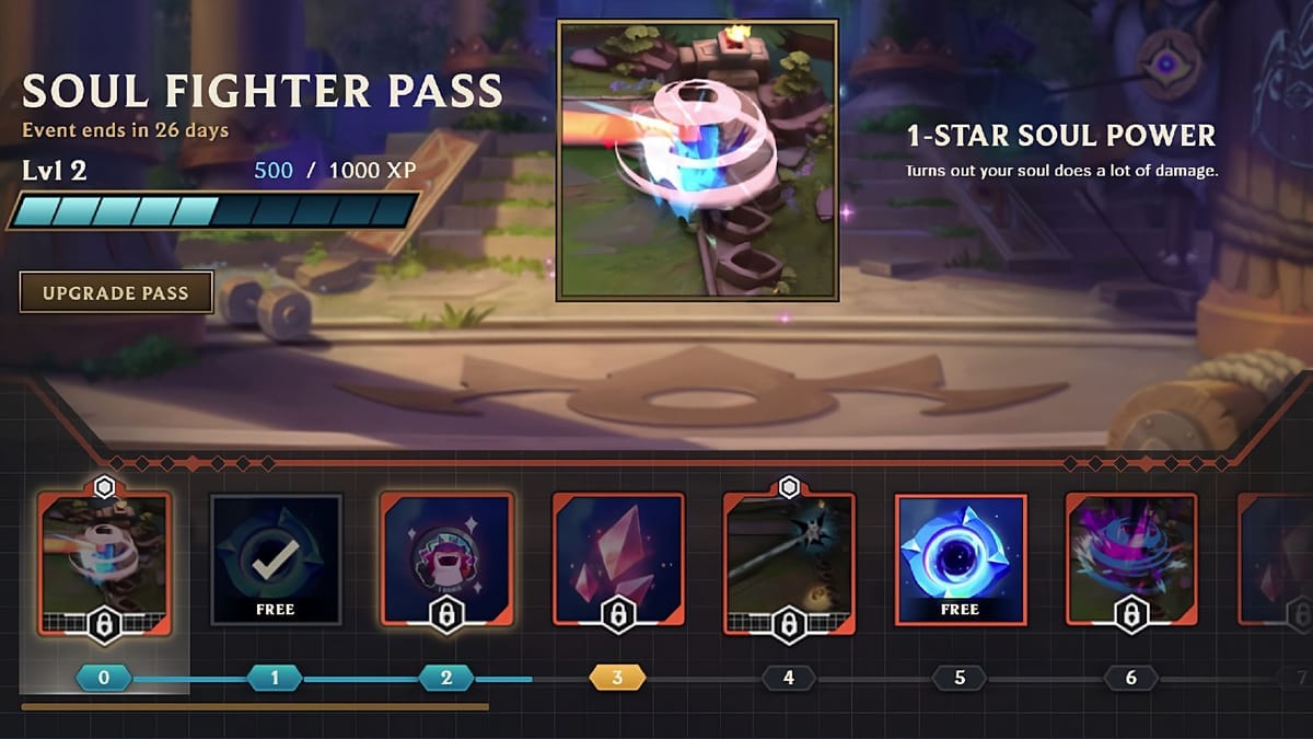 Teamfight Tactics (TFT) Soul Fighter Event Pass - All tiers and rewards