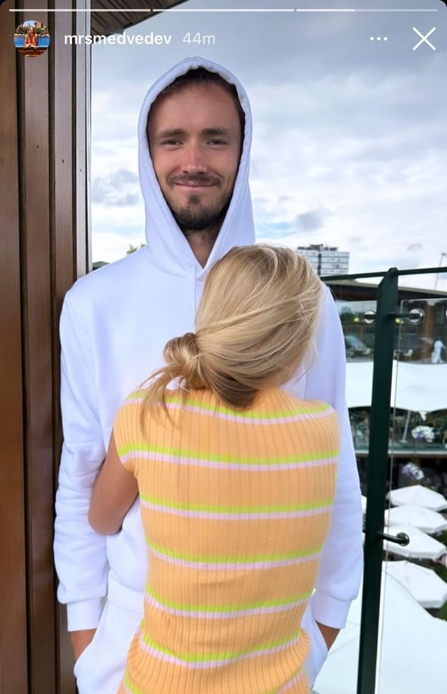 Daniil Medvedev and wife Daria share an adorable moment after Russian ...