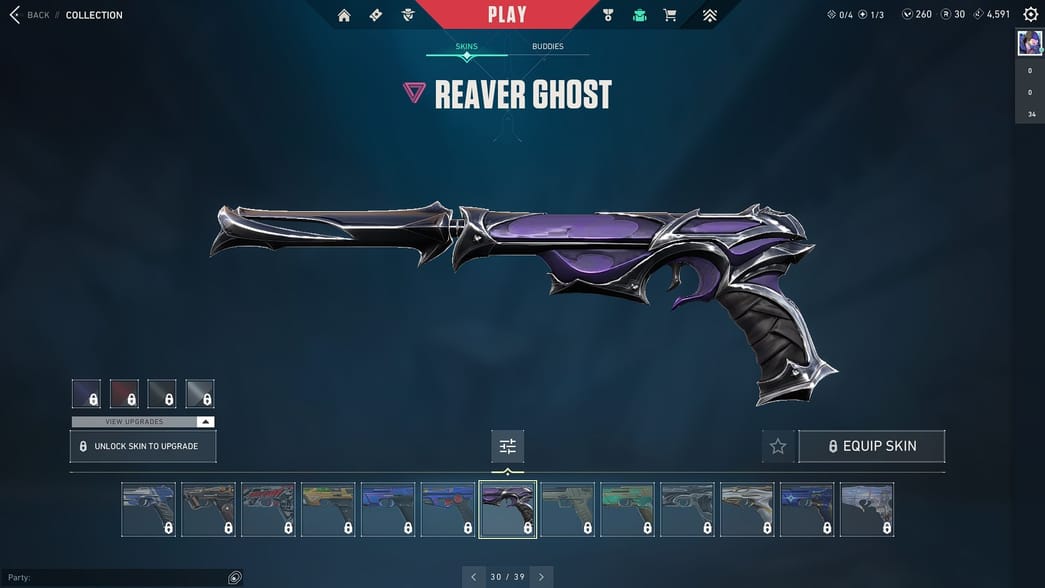 Valorant Reaver skins ranked from worst to best