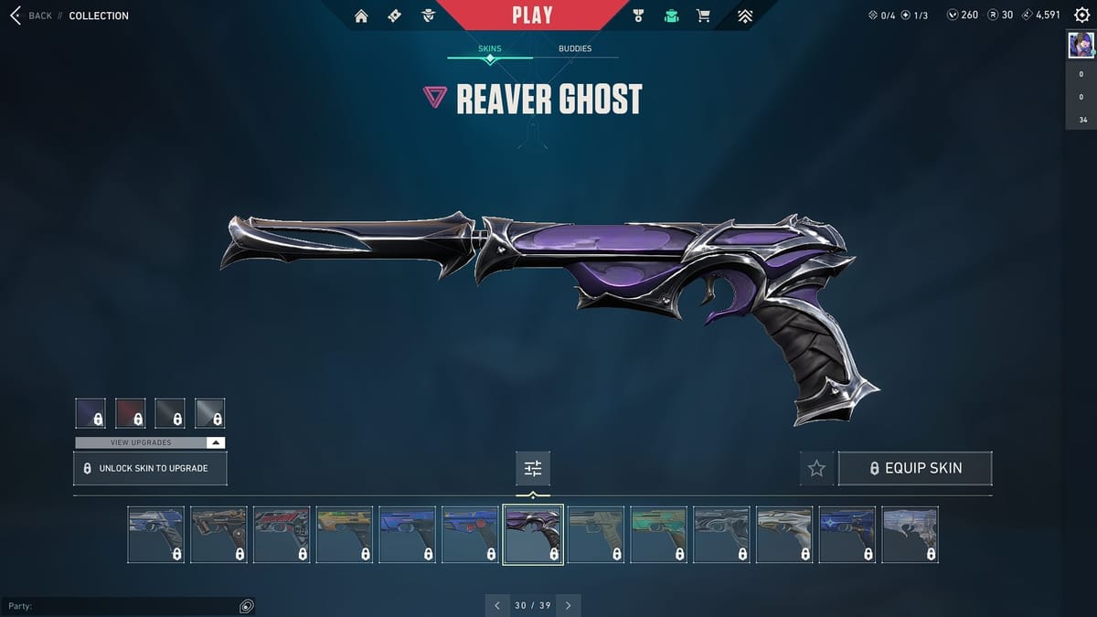 Valorant Reaver skins ranked from worst to best