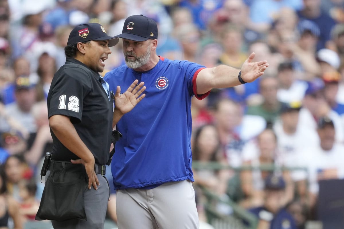 David Ross enraged with umpires' decisions in game vs Brewers: "It’s a ...