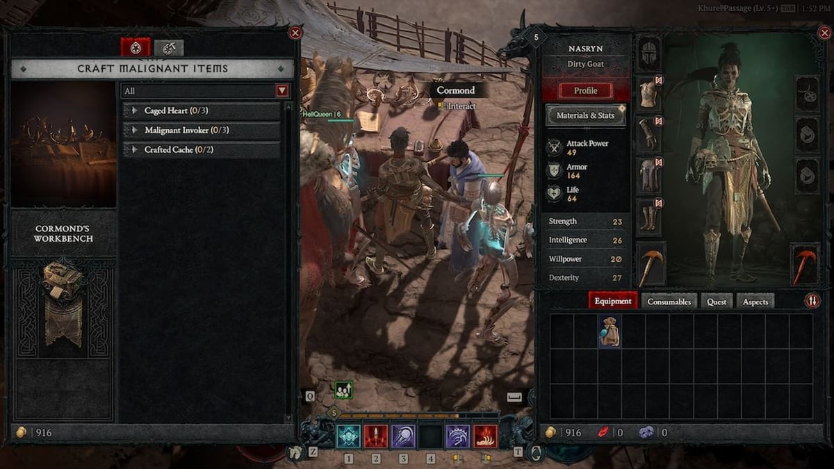 How to craft Caged Hearts in Diablo 4 Season of the Malignant