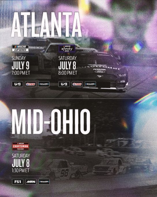 NASCAR Saturday schedule: Here’s what today’s schedule at Atlanta Motor ...