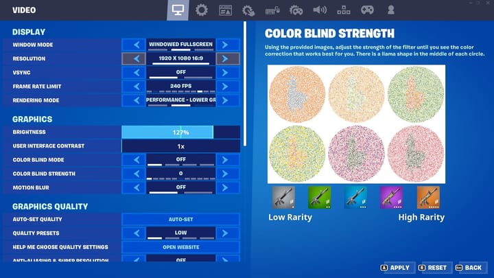 Best Fortnite settings to play Competitive mode (2023)