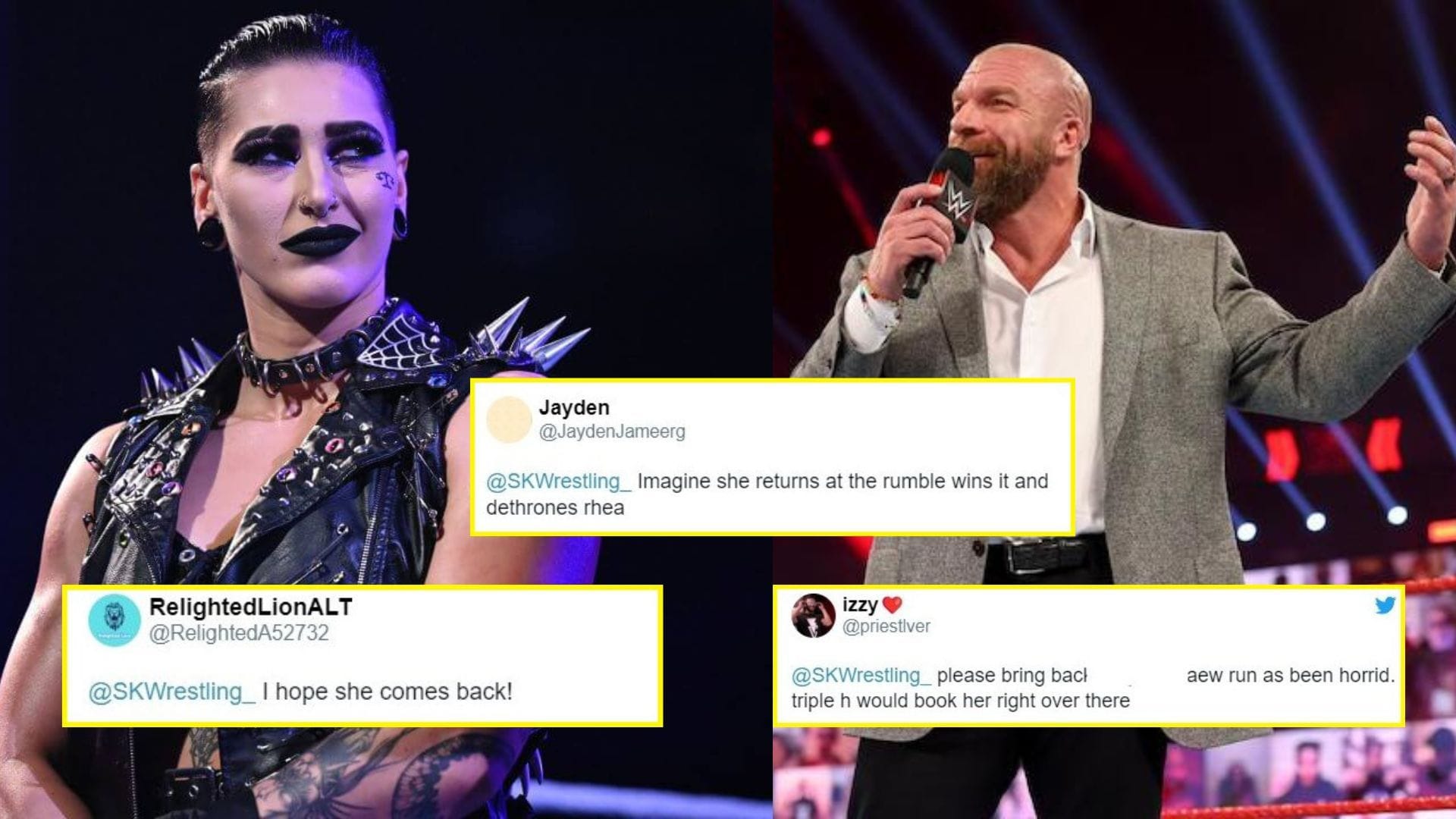 "Imagine she returns at the rumble, wins it and dethrones Rhea ...