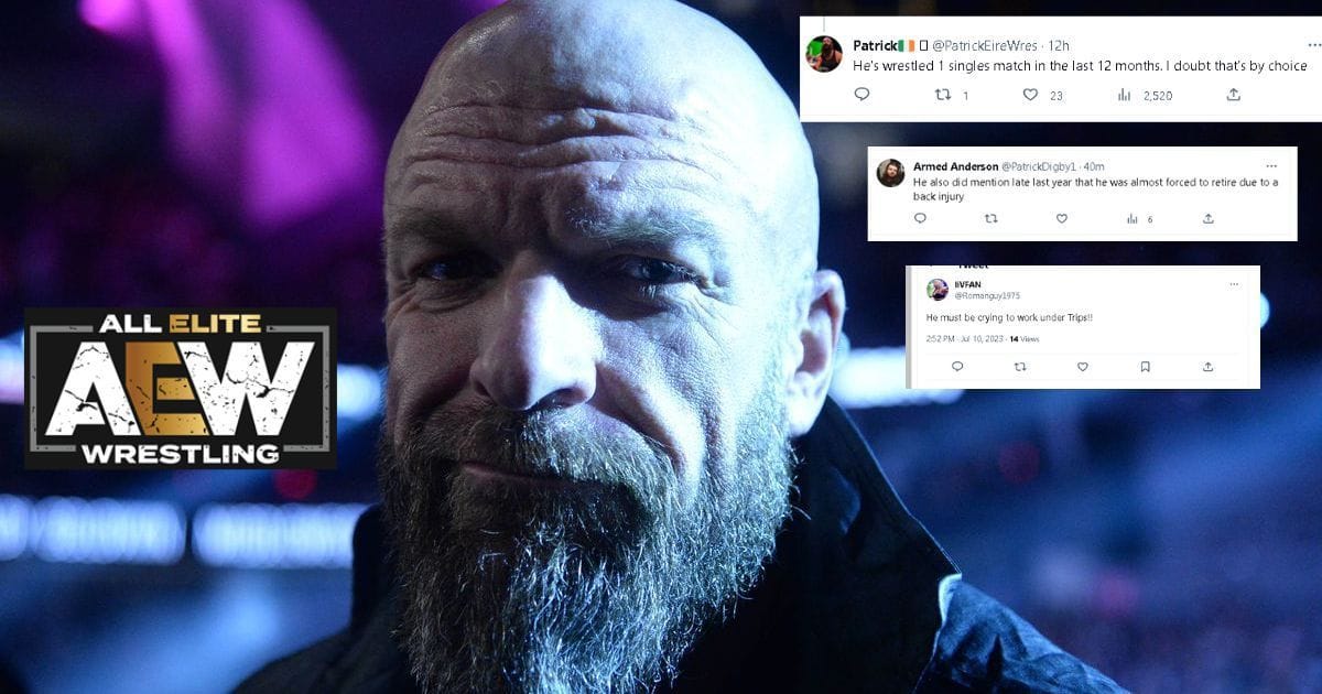 AEW: "He must be crying to work under Trips [Triple H]!!" - Fans worry ...