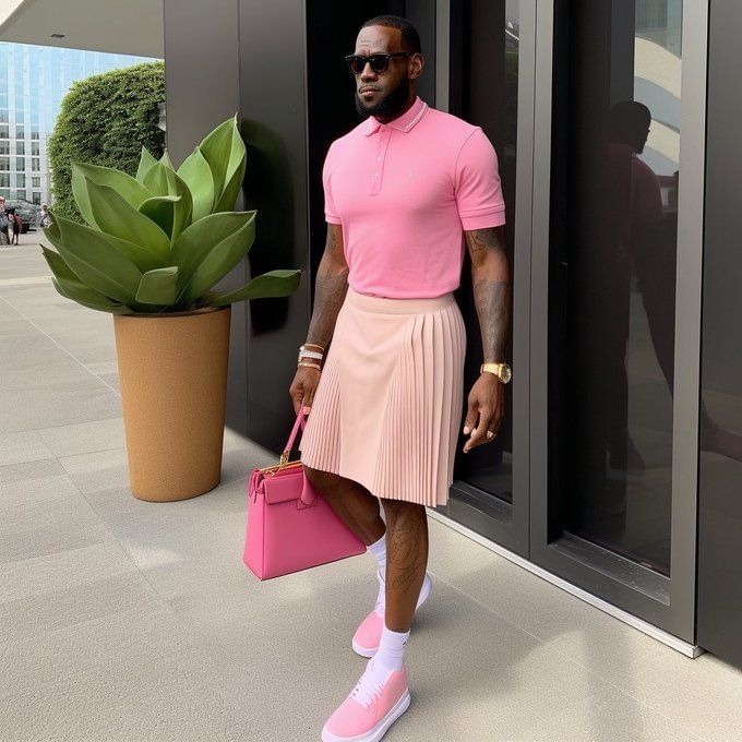Fact Check: Did LeBron James wear a pink dress for Barbie movie ...