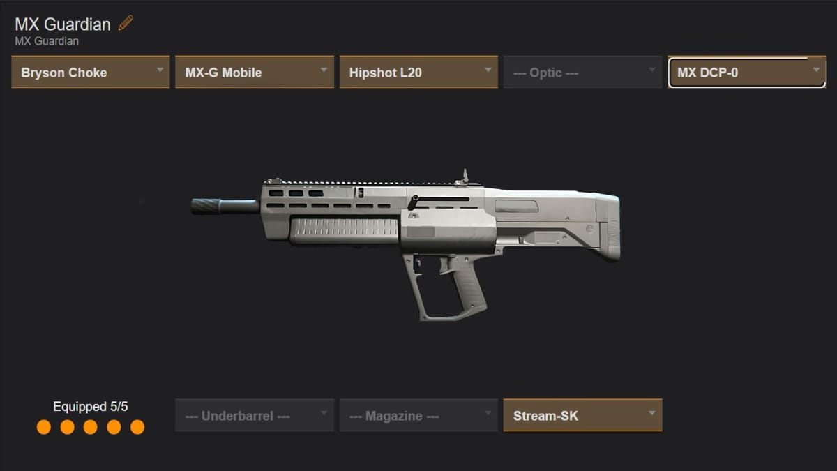 JoeWo's "Beyond Broken" MX Guardian loadout for Warzone 2 Season 4 Reloaded