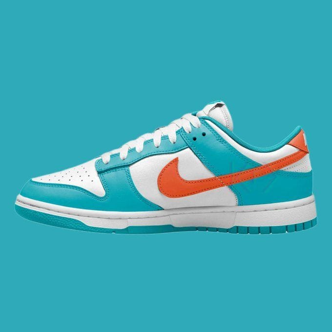 Miami Dolphins: Nike Dunk Low "Miami Dolphins" shoes: Where to get ...
