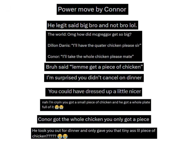 Conor McGregor: Dillon Danis's pre-birthday dinner with Conor McGregor ...
