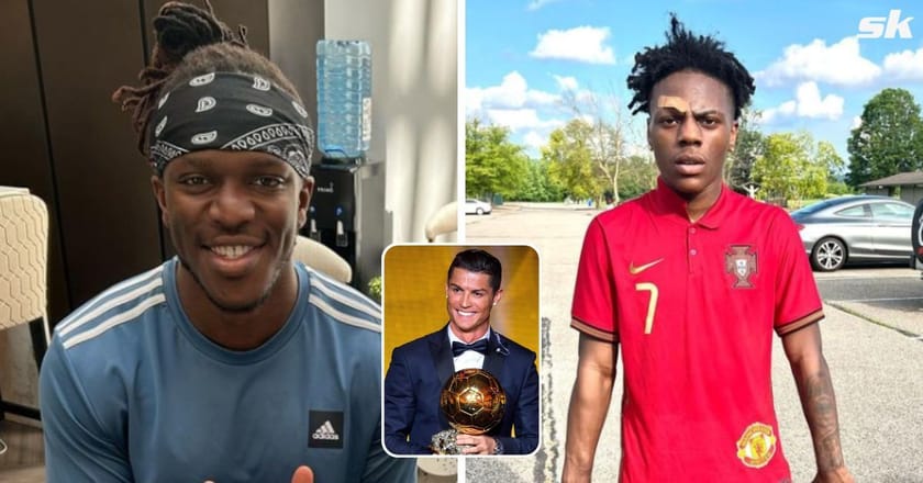 IShowSpeed leaks KSI's phone number for making Cristiano Ronaldo Ballon ...