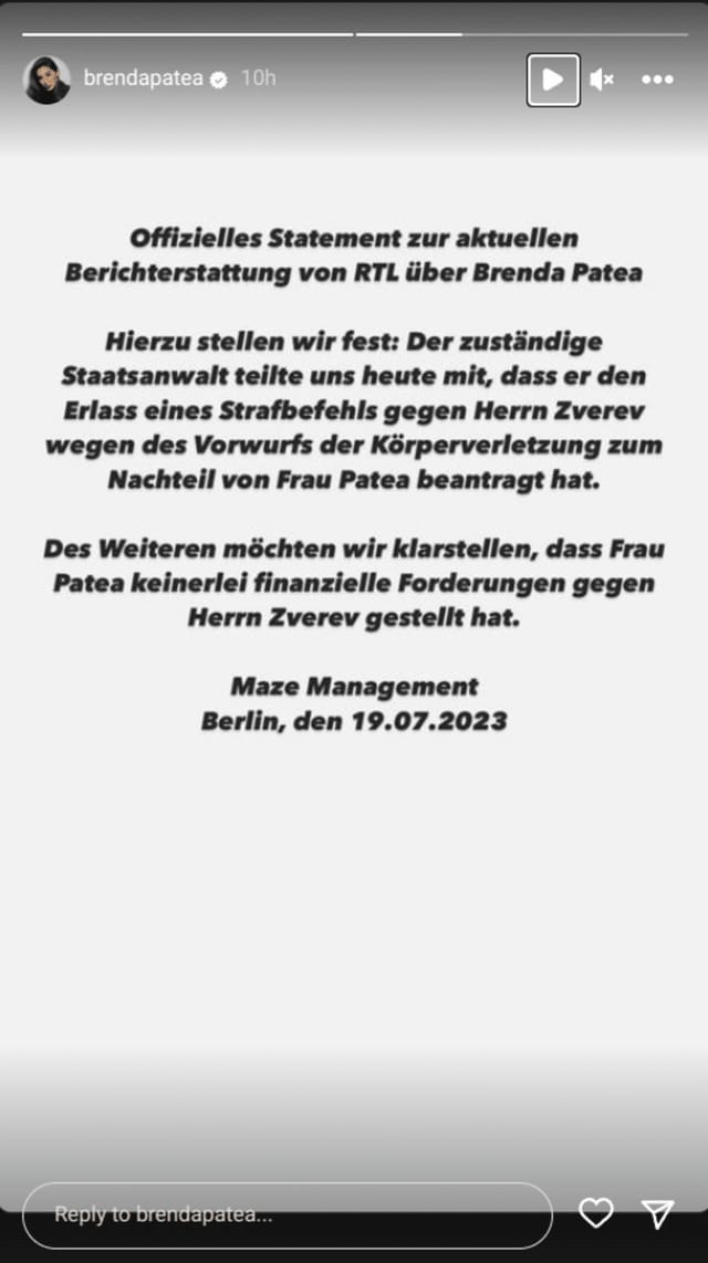 Alexander Zverev's ex-girlfriend & mother of his child Brenda Patea ...