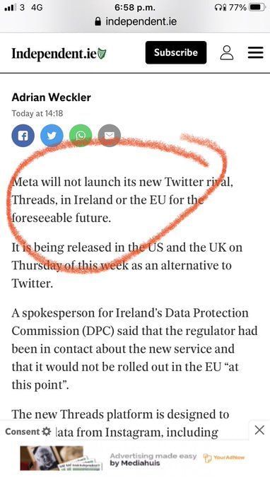 Europe: Why is Threads banned in Europe? Personal data usage restricts ...