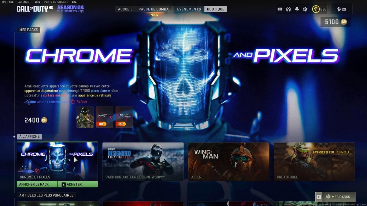 MW2: Chrome and Pixels bundle for Warzone 2 and MW2: Price, what's ...