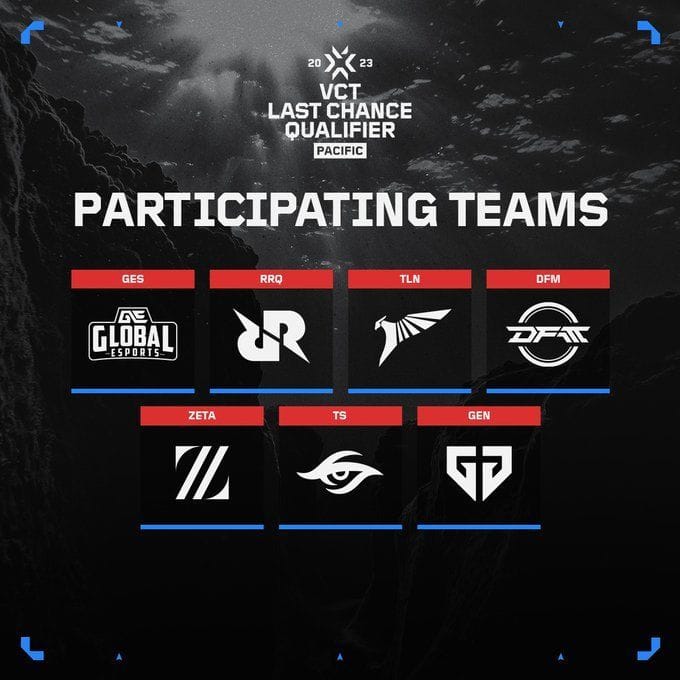 VCT Pacific LCQ: Teams, schedule, live results, and more