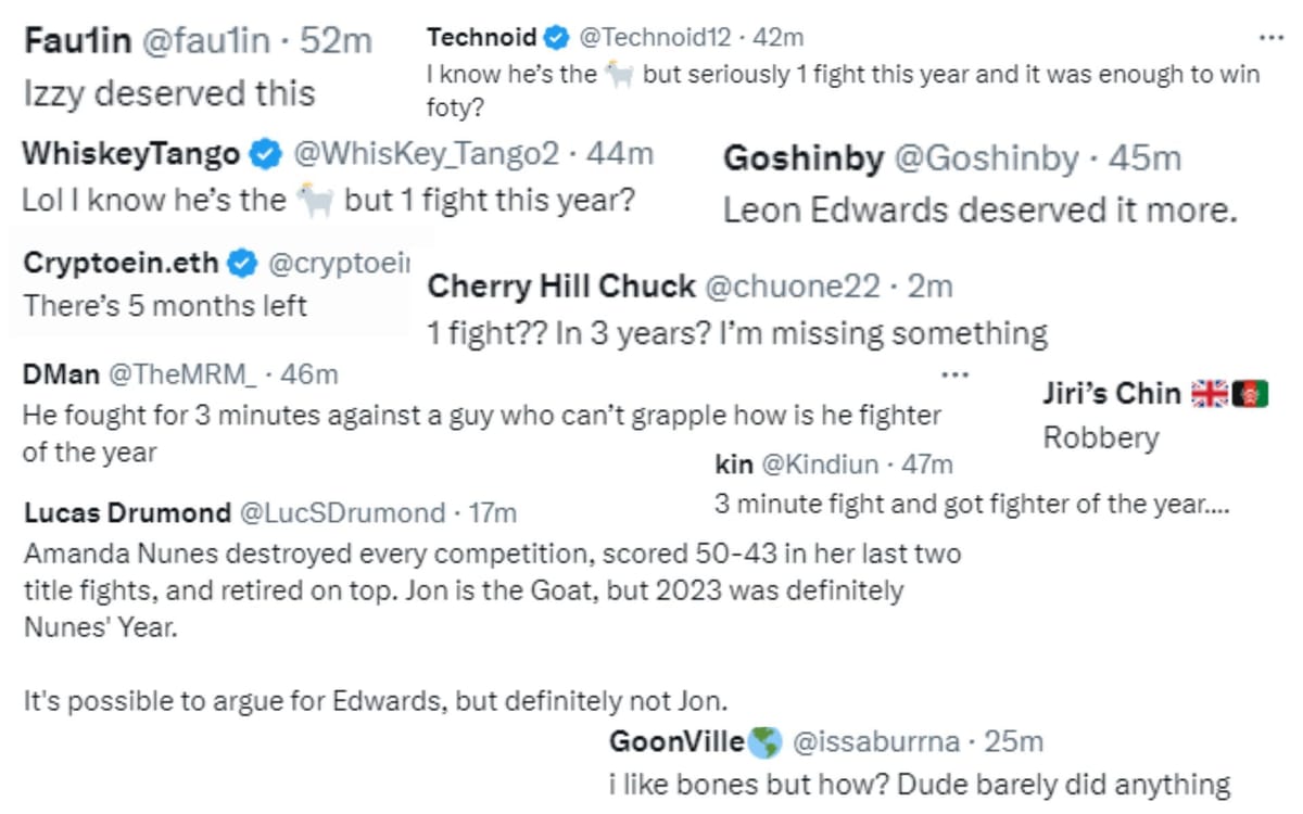 Undeserved; Should've been Leon - Jon Jones winning 2023 ESPY for a '3 ...