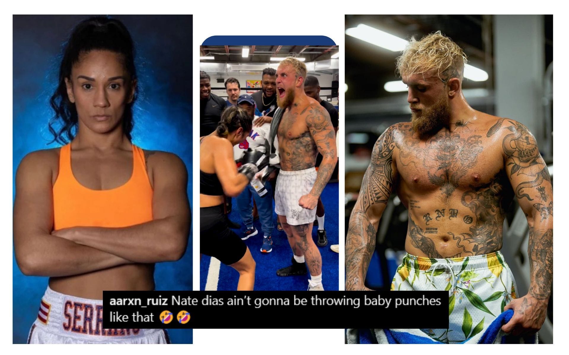 Nate Diaz: “Using 1% of her power” - Jake Paul takes repeated body ...