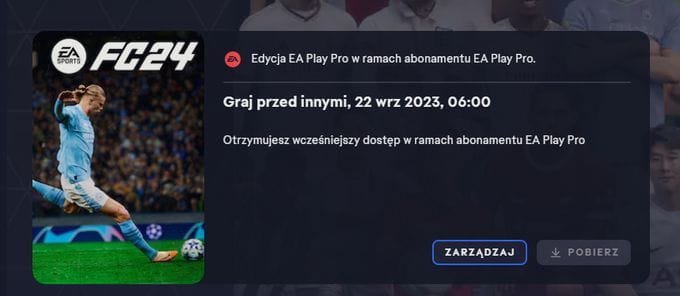 Will EA Sports FC 24 be available on EA Play?