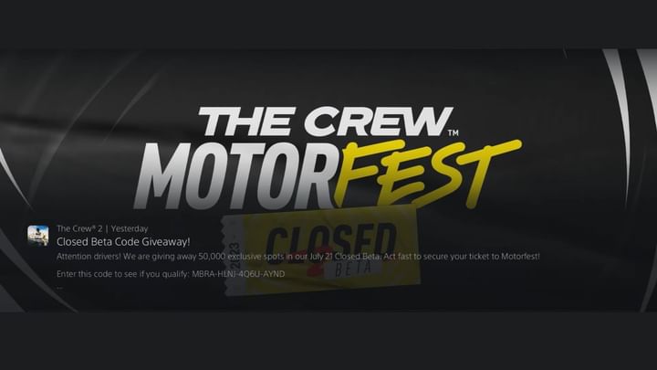 How to redeem The Crew Motorfest Closed Beta code