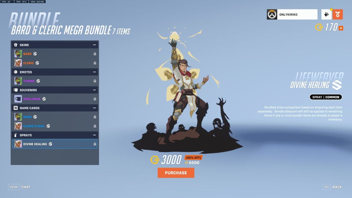 Overwatch 2 Item Shop rotation (July 18): Cleric Lifeweaver, Bard Lucio bundle, and more