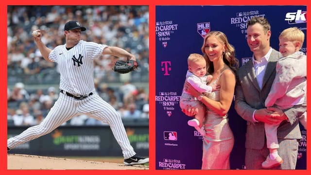 In Photos: Gerrit Cole poses with wife and kids at the MLB All-Star red ...