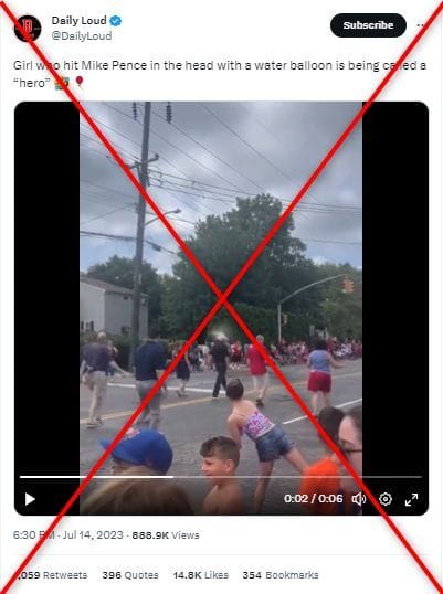 Fact Check: Did Mike Pence get hit by a water balloon? Viral video debunked