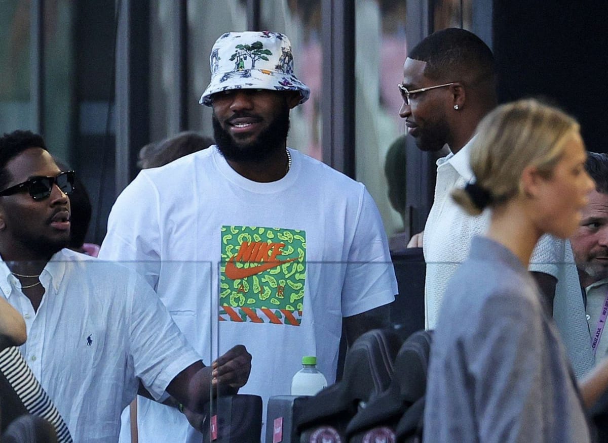 In Photos: Tristan Thompson spotted with Kim Kardashian & LeBron James ...