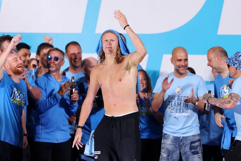 Erling Haaland flaunts new hairstyle as he shows up for EA FC 24 launch ...