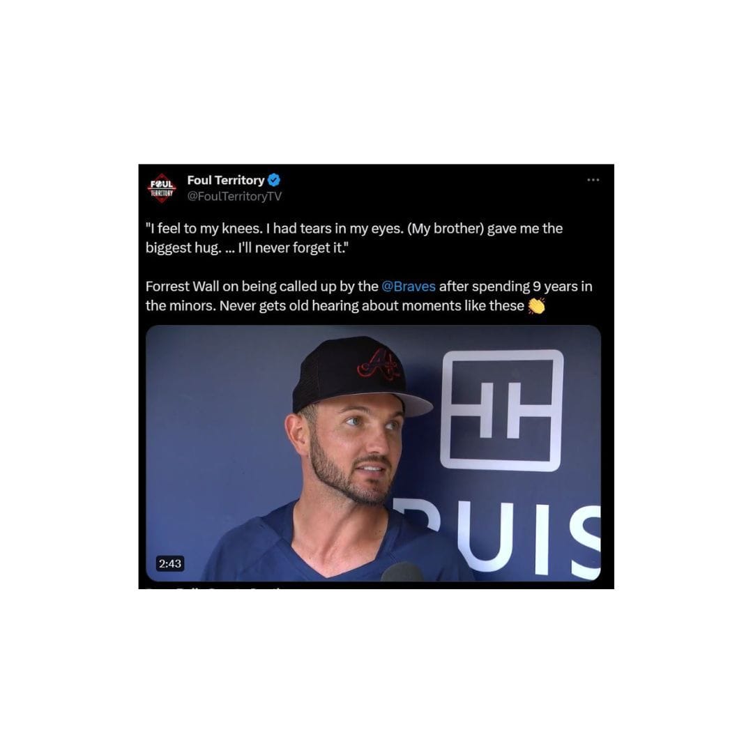 Forrest Wall gets emotional about his MLB call-up after nine years of ...