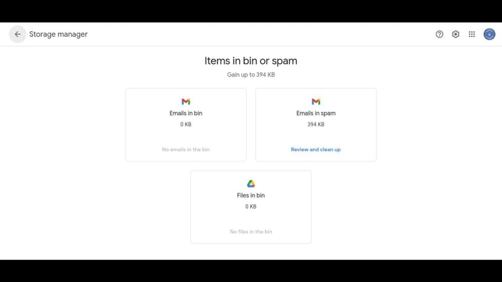 How to easily clean up Google account storage