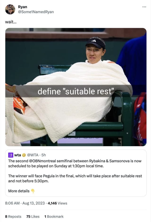 "That’s ridiculous, just hand Jessica Pegula the title" - Tennis fans ...