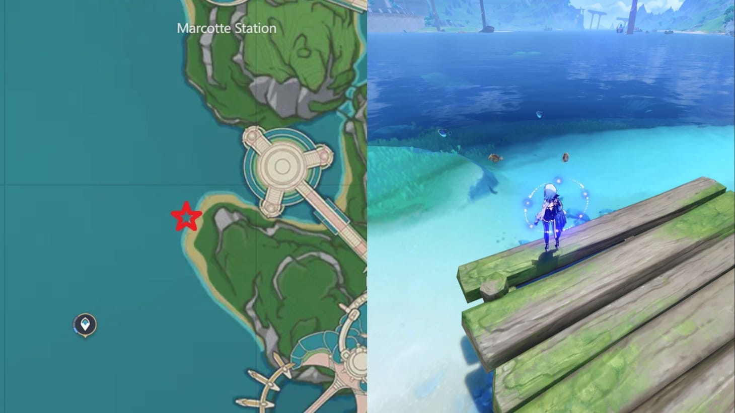 Genshin Impact Fontaine Fishing Locations with Fish Species