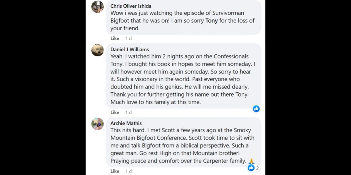 Scott Carpenter: Scott Carpenter: Cause of death explored as Bigfoot ...