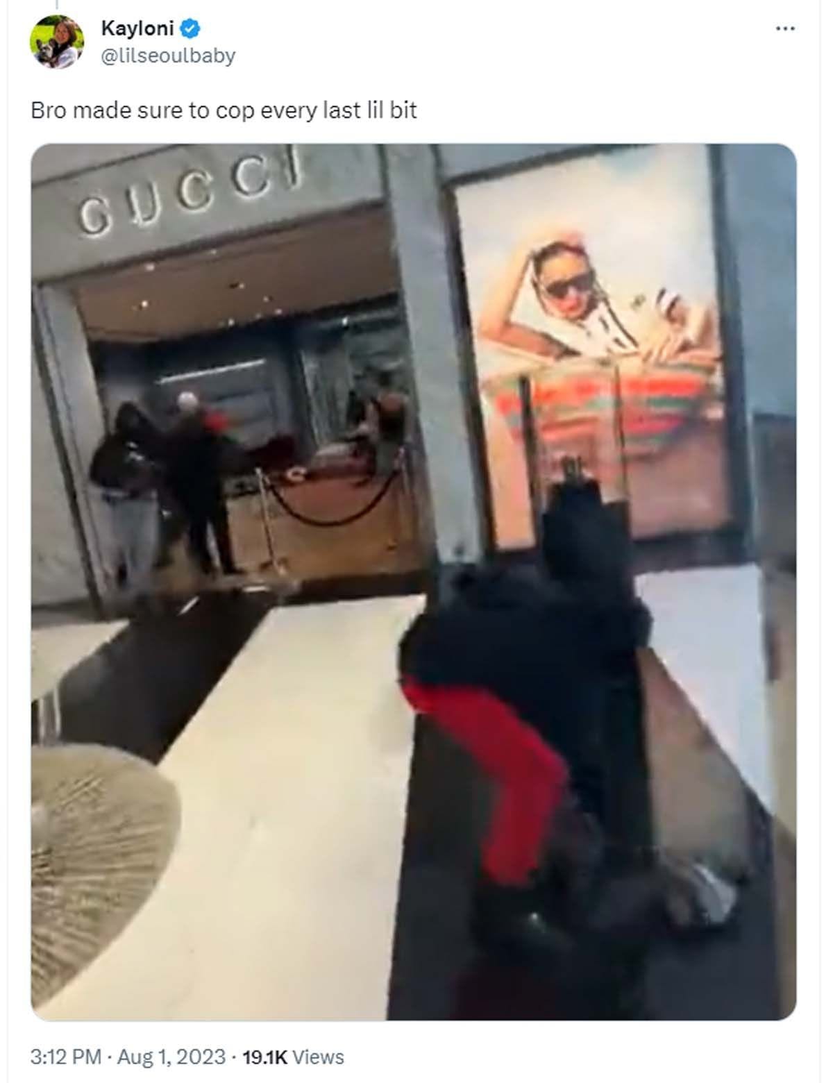 "That security guard is so unbothered": Century City Gucci store ...