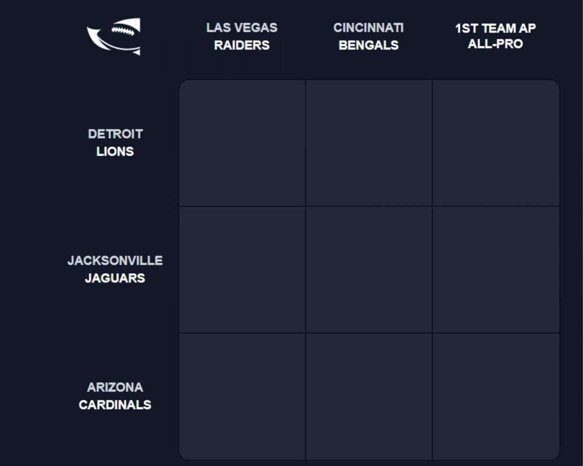 Who played for Lions and Raiders? NFL Immaculate Grid answers for August 3