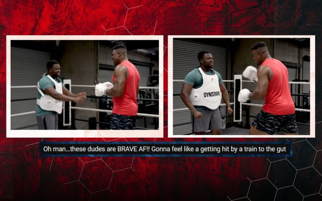 “Getting hit by a train to the gut” - Francis Ngannou makes bodybuilder ...