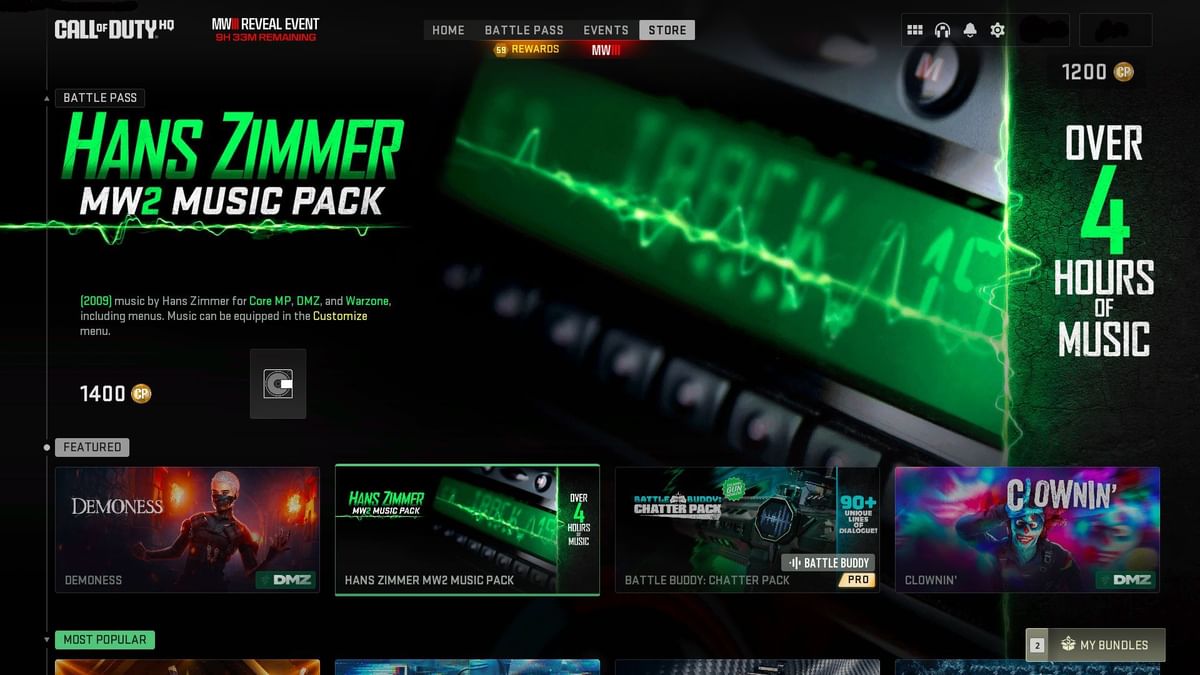 Hans Zimmer Music pack in Warzone 2: How to get, price, and more