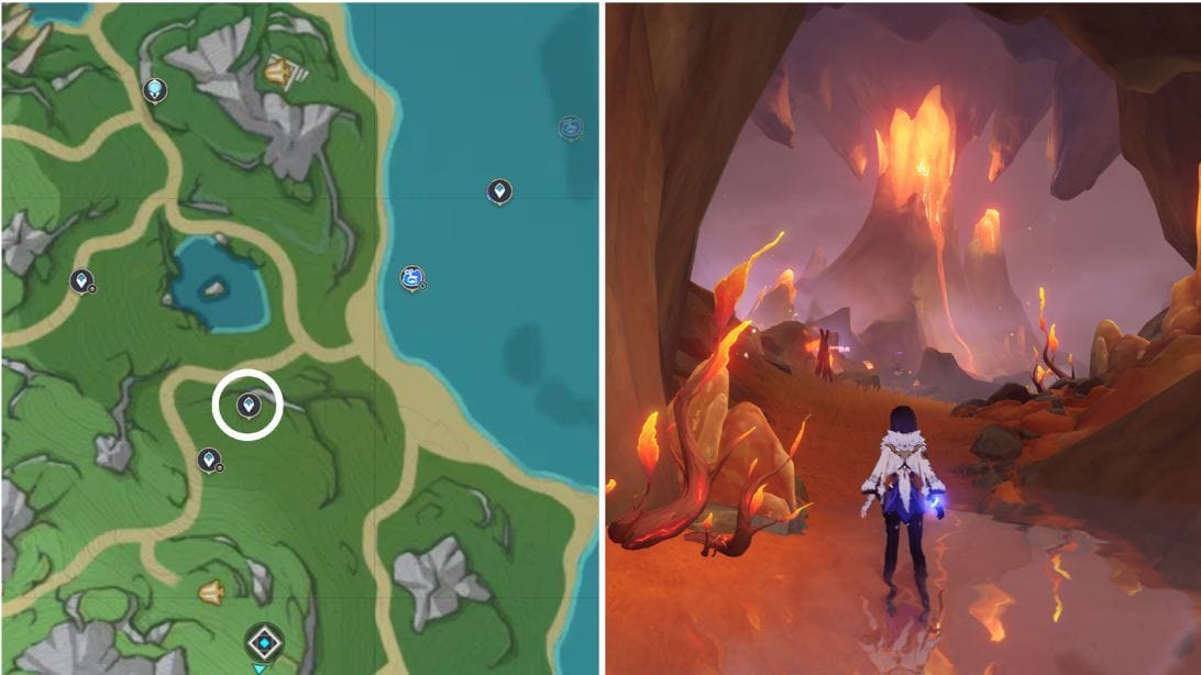 Underwater cavern locations on Genshin Impact Fontaine map