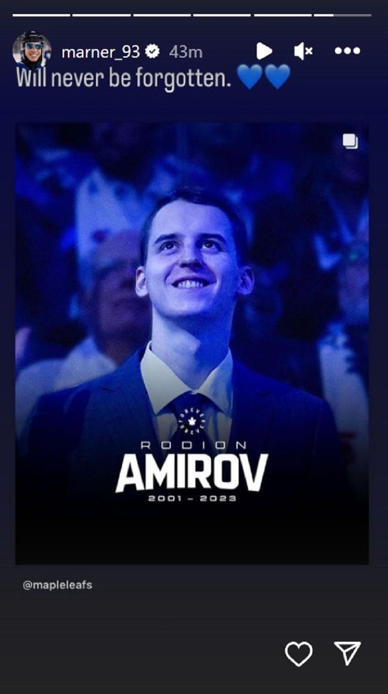 WATCH: When Maple Leafs forward Mitch Marner drafted Rodion Amirov as ...