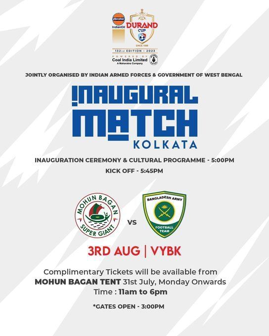 A look at the complete fixture list of Durand Cup 2023