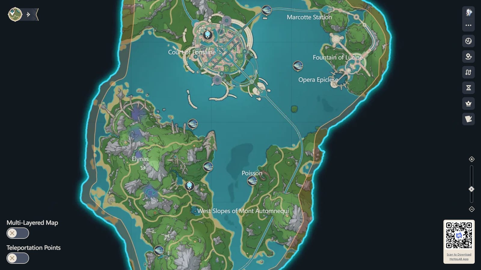 Fleuve Cendre Ferryman fishing locations in Genshin Impact