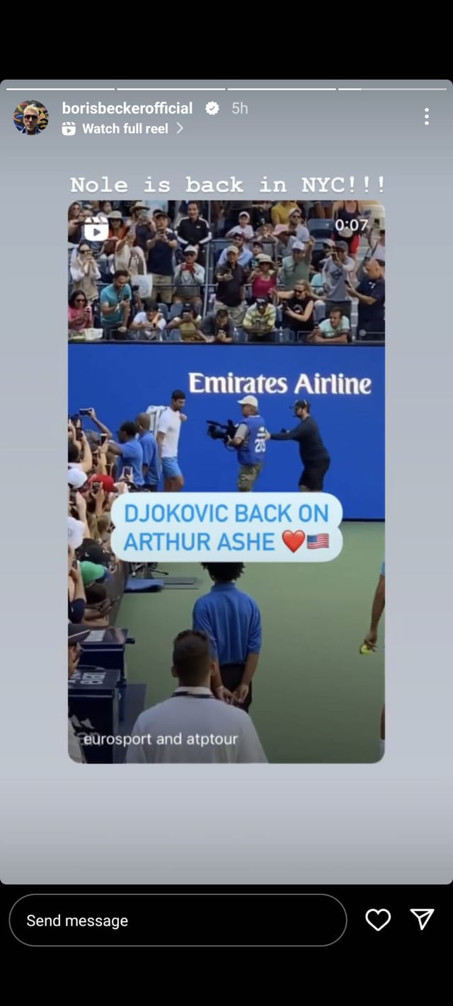 "Novak Djokovic is back in NYC" - Boris Becker expresses excitement ...