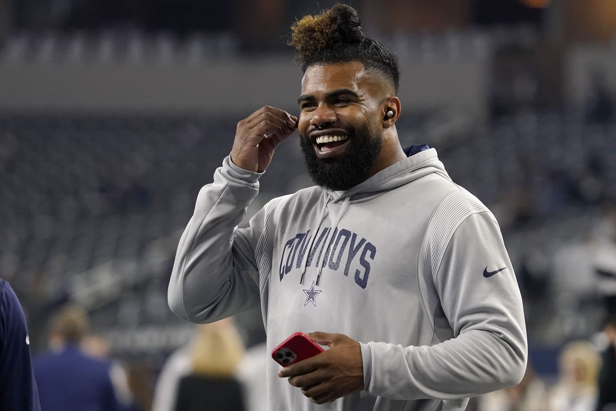 Ezekiel Elliott’s first look with Patriots has fans clowning former ...