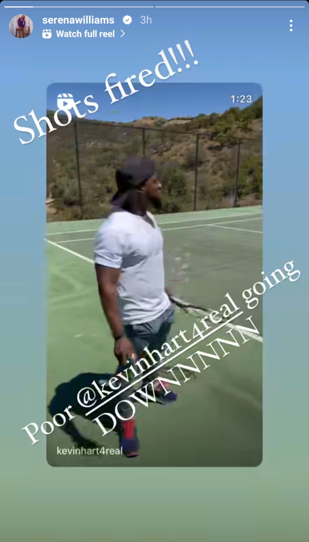 Serena Williams: "Poor Kevin Hart going down" - Serena Williams accepts ...