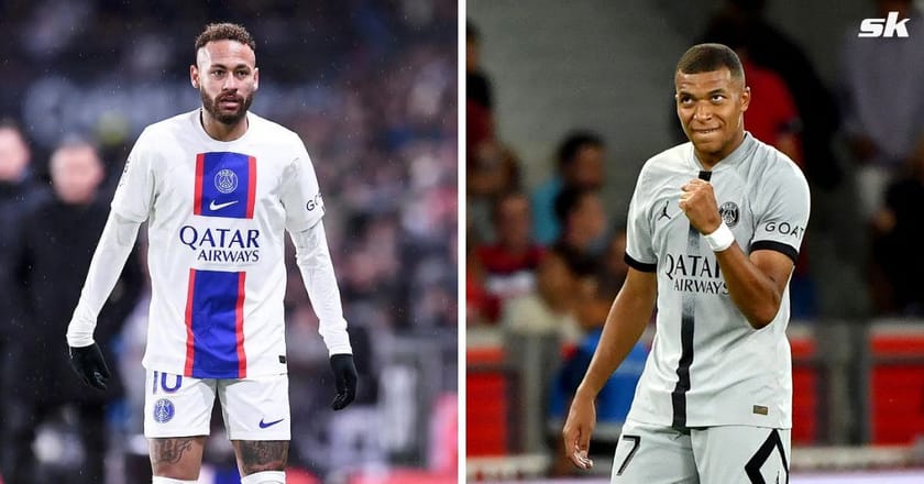 Neymar shares awkward hug with smiling Kylian Mbappe as he bids final ...