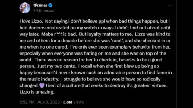 What did Grimes say about Lizzo? Singer triggers backlash after ...