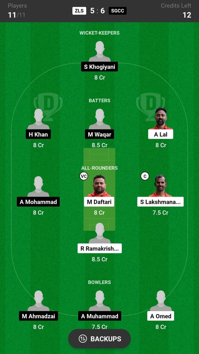 SGCC vs ZLS Dream11 Prediction: Fantasy Cricket Tips, Today's Playing 11 and Pitch Report for ...
