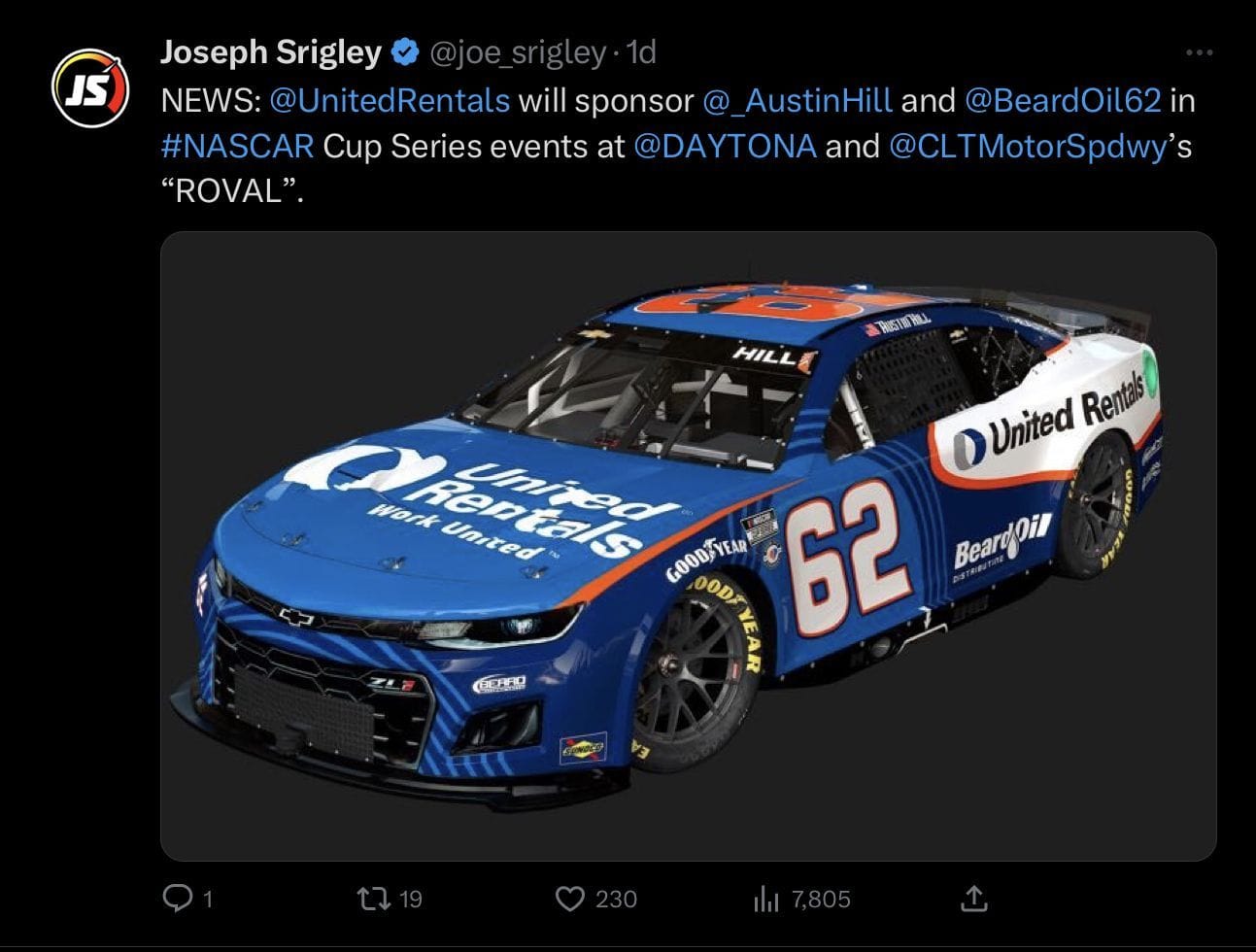 Austin Hill signs multi-year contract extension with Richard Childress ...