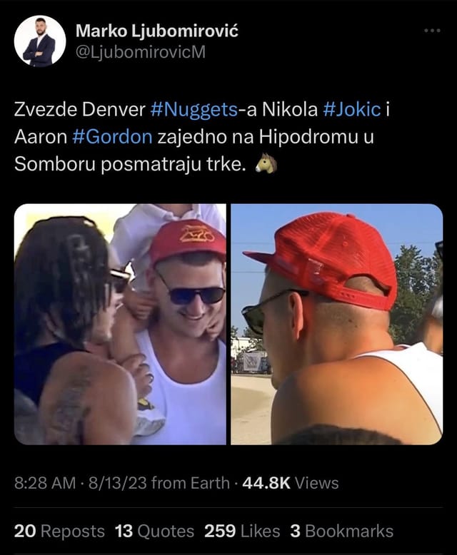 Nikola Jokic: In Photos: Aaron Gordon joins Nikola Jokic to watch horse ...